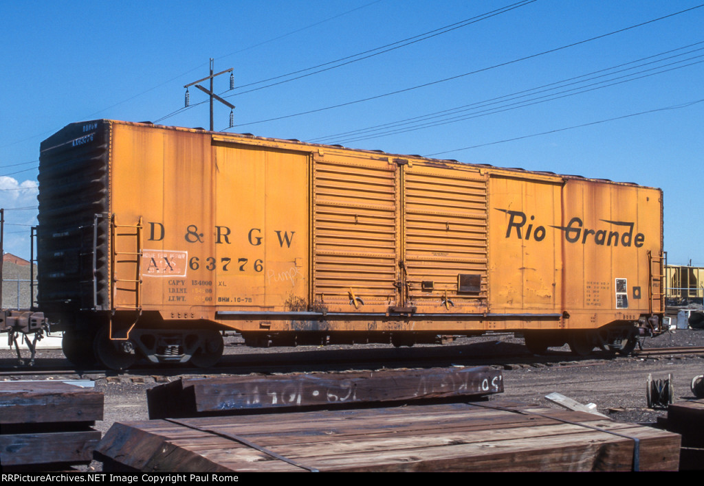 DRGW 63776, 50-foot double-door box car