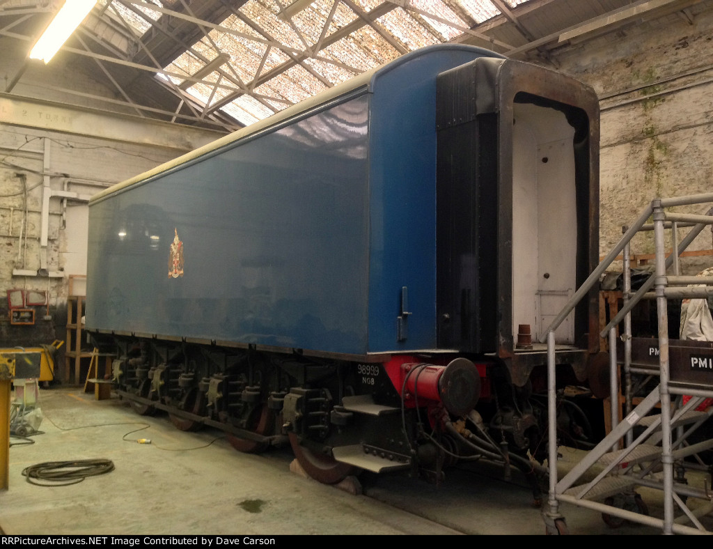 Ex LNER Tender now auxiliary water carrier 98999