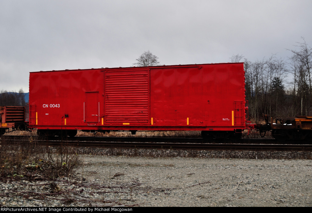 CN 0043 50-6 ft (6000 cu ft) Single Door Excess Height MOW Boxcar
