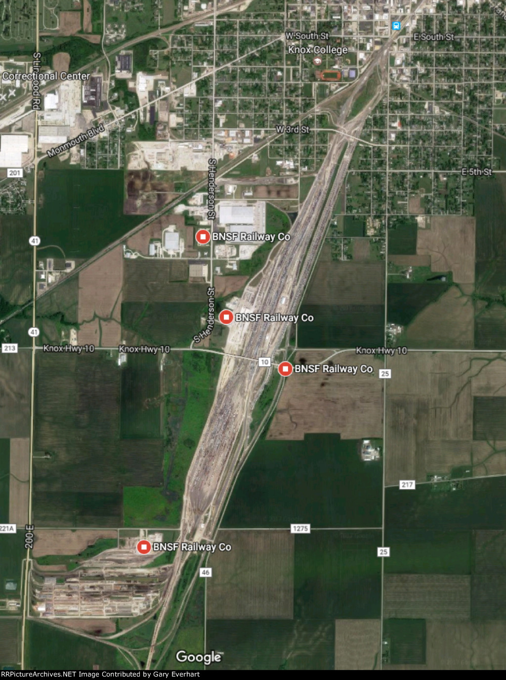 BNSF Yard at Gamesburg - Aerial View
