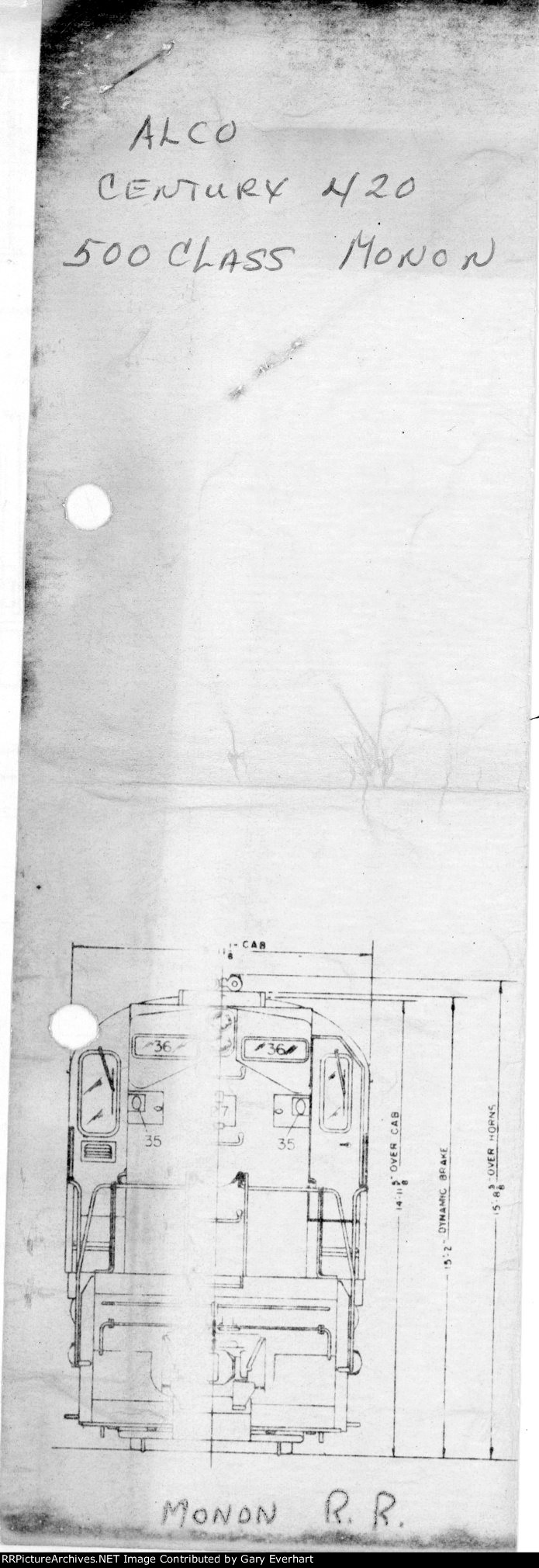 Monon ALCO Century 420 Schematics - 1 of 3