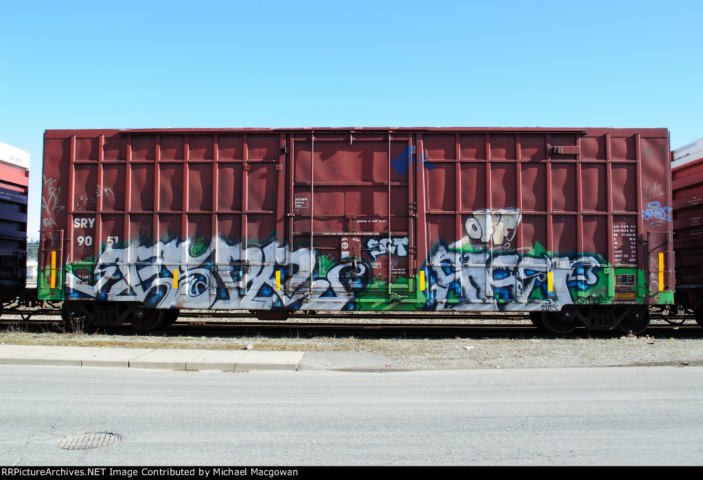 SRY 9051 50-6 ft Single Plug Door Excess Height Boxcar