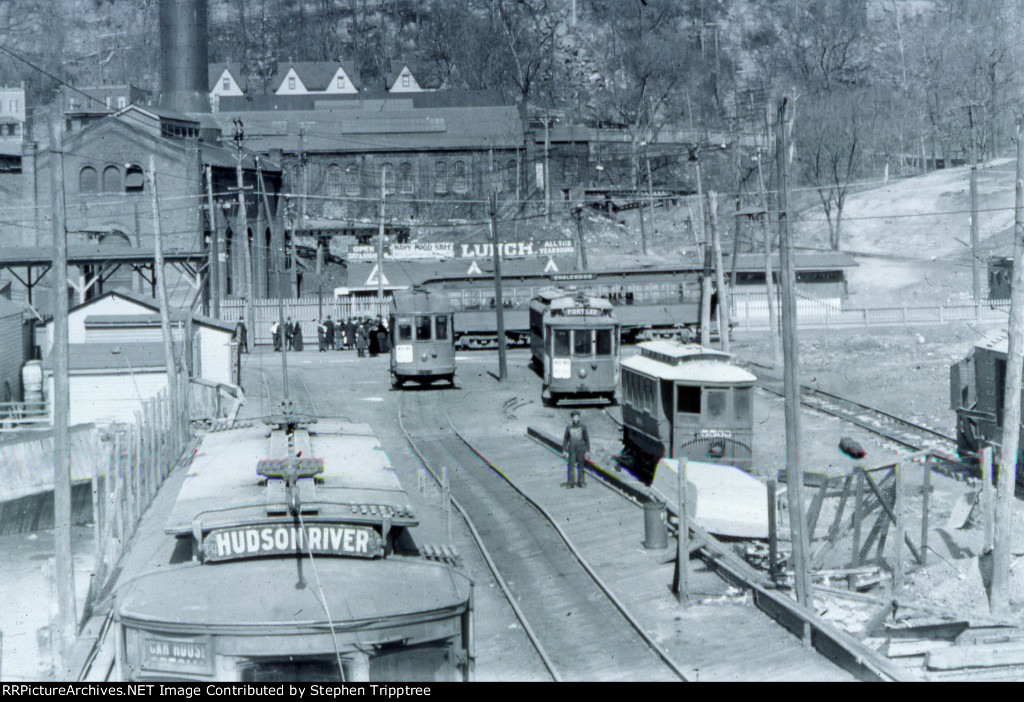 Early 1900's Edgewater,NJ shows a busy scene with the Bergen County ...
