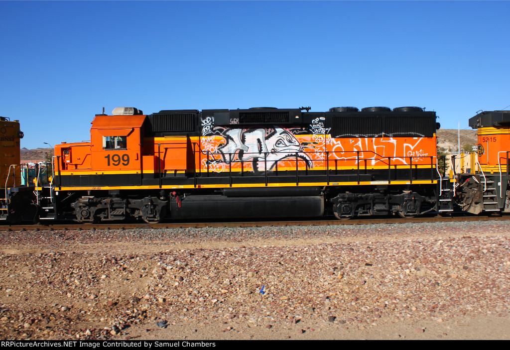 BNSF 199 - vandalized