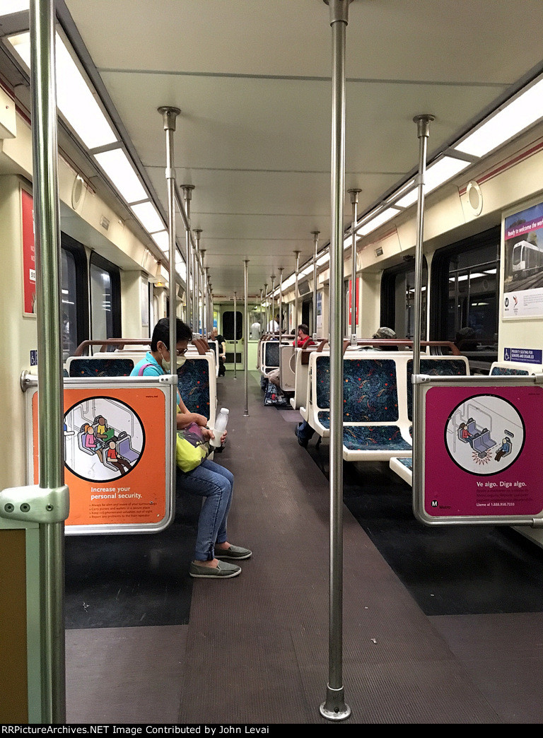 Interior of Red Line Metro Car