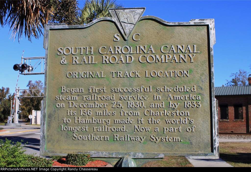 South Carolina Canal and Railroad Company Sign