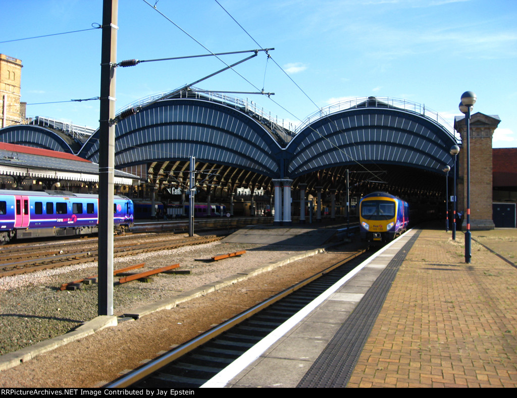Trans-Pennine Express trains meet