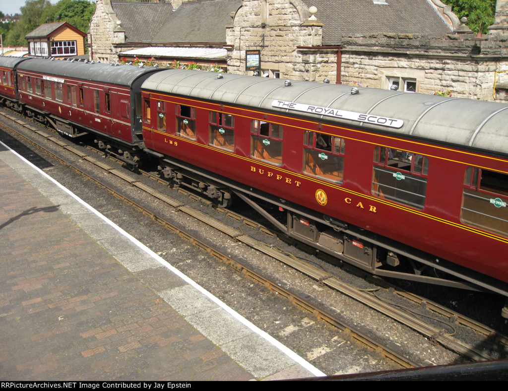 LMS painted coaches made up our train