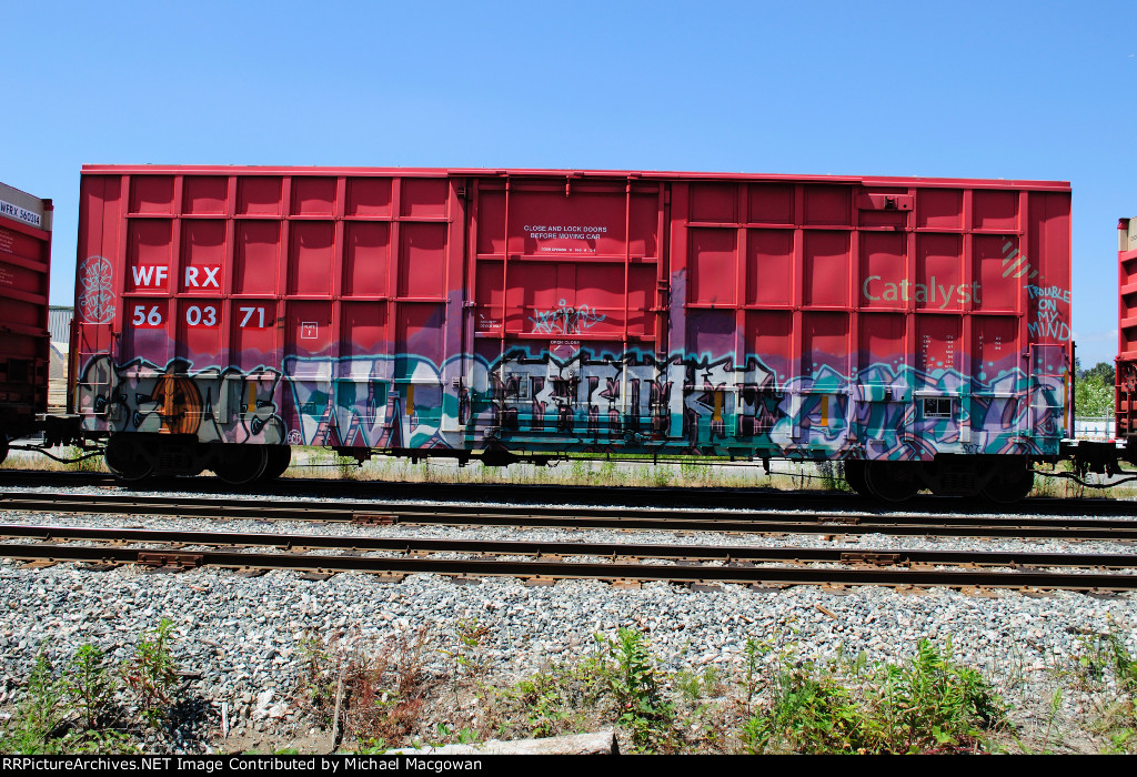 WFRX 560371 50-6 ft Single Door Excess Height Boxcar (side A).