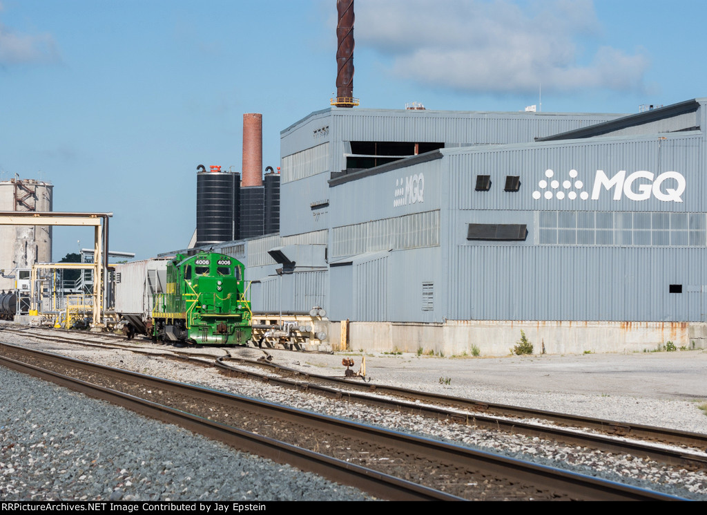 The bright green switcher really stands out