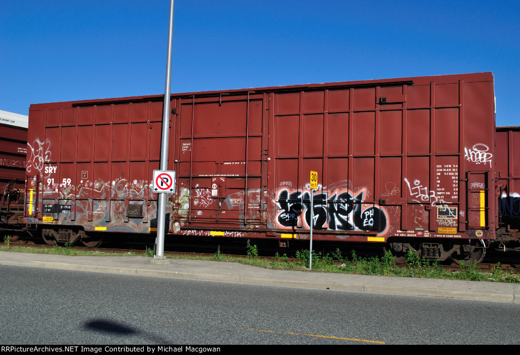 SRY 9159 50-6 ft Single Door Excess Height Boxcar