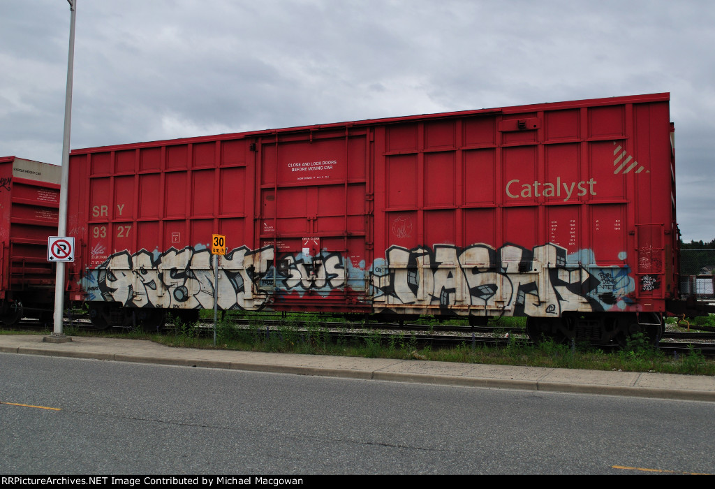 SRY 9327 50-6 ft Single Door Excess Height Boxcar (side B)