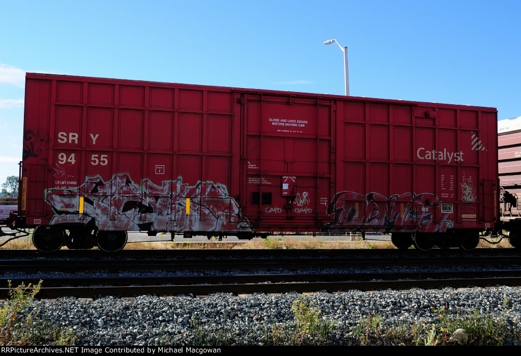 SRY 9455 50-6 ft Single Door Excess Height Boxcar (side B)