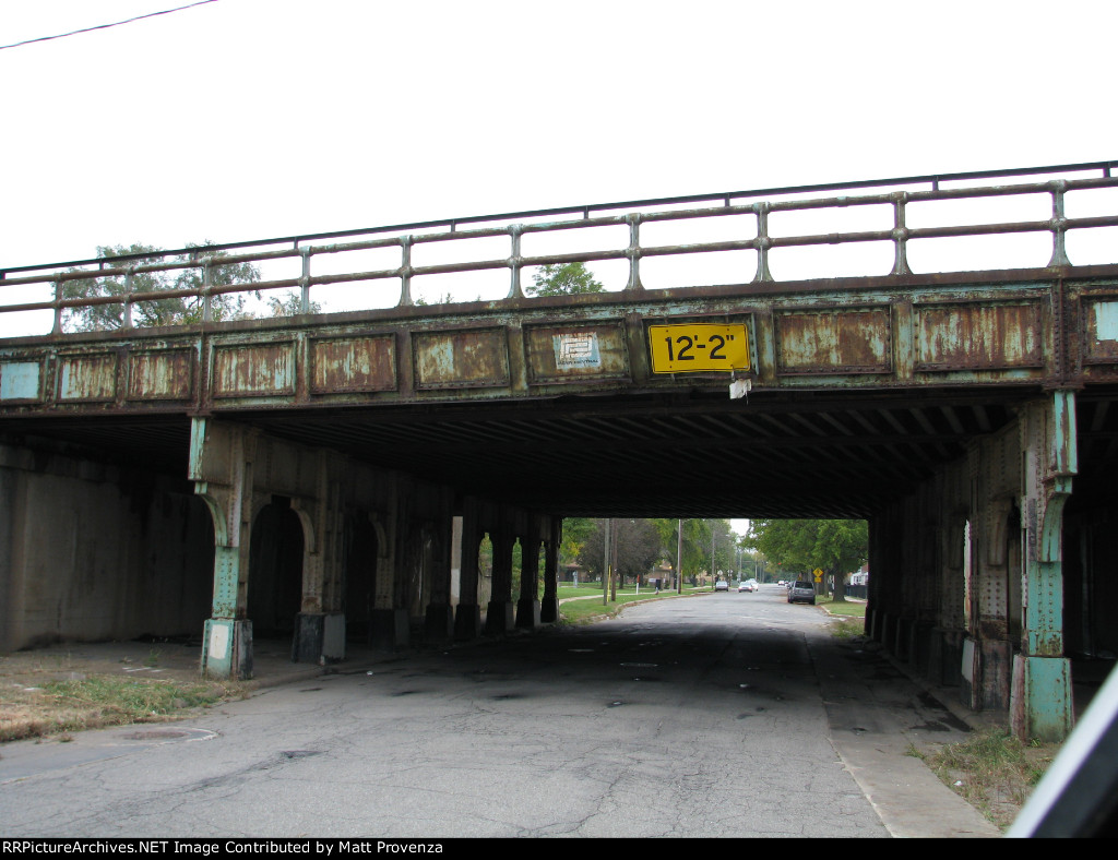 South Scott St underpass Penn Central sign