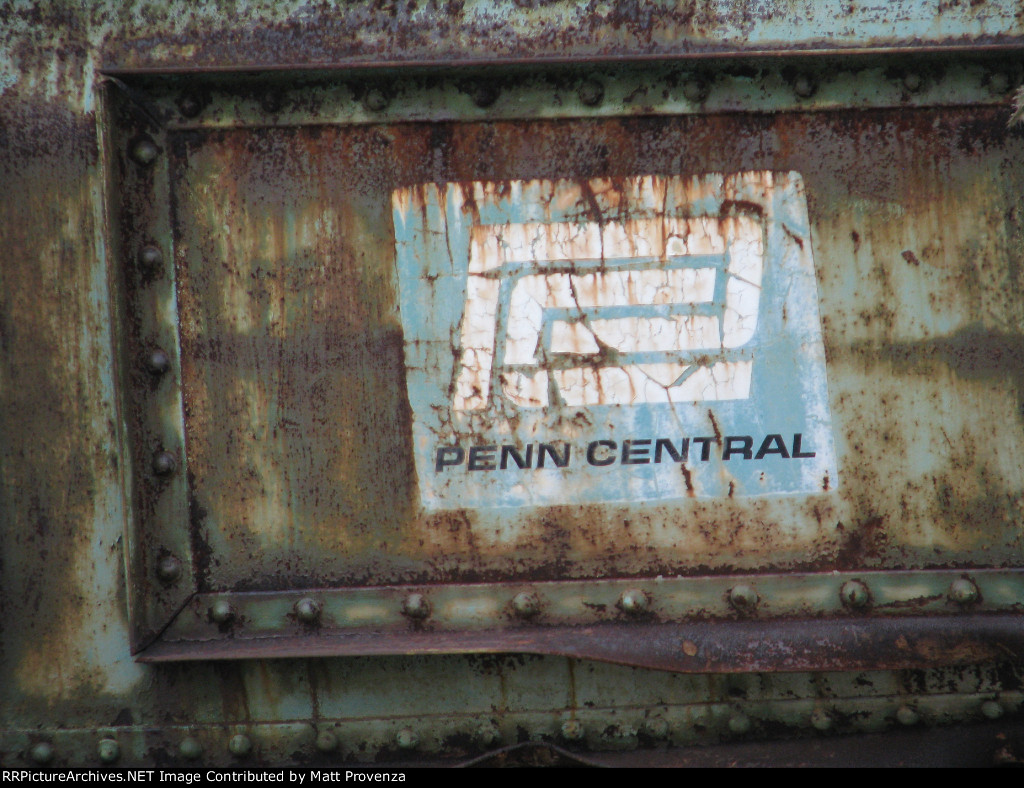 Penn Central sign on South Scott St underpass