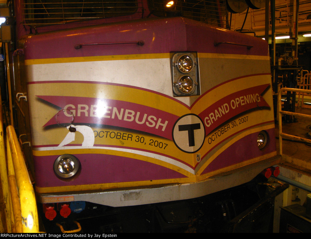 Close-up of the Greenbush Line Grand Opening logo