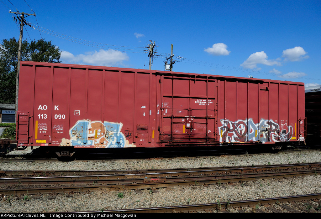 AOK 113090 60-9 ft Single Door Excess Height Boxcar (side A)