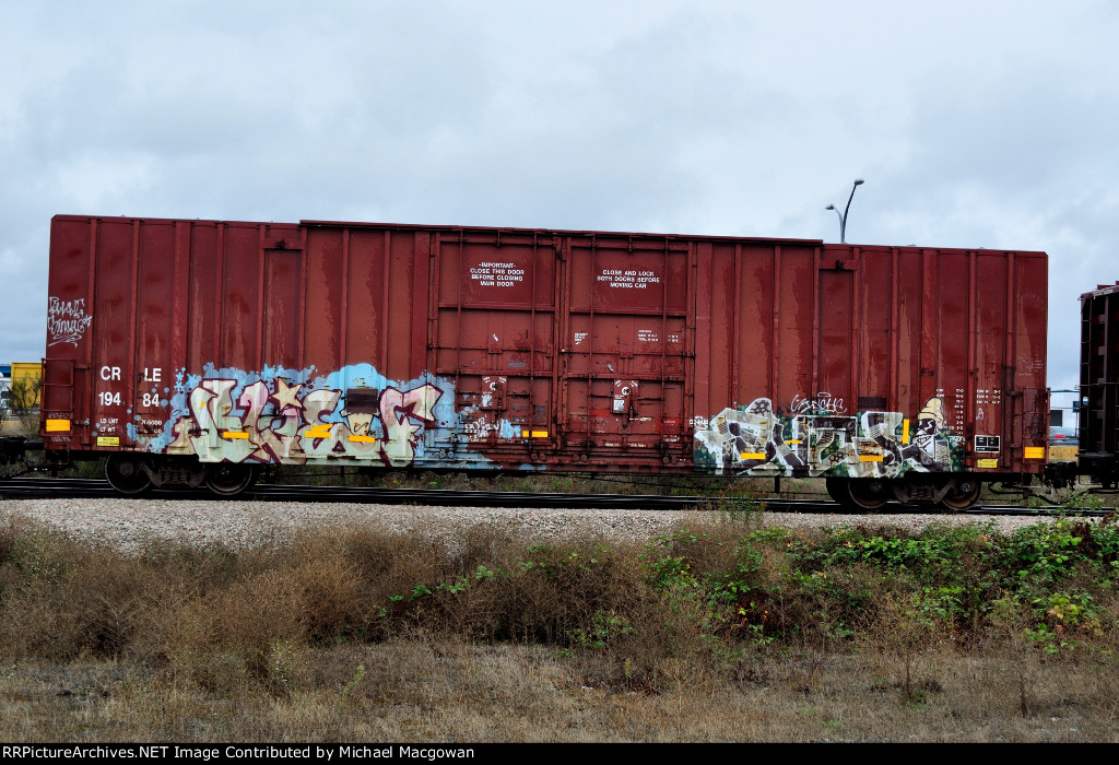 CRLE 19484 60-9 ft Double Door Excess Height Boxcar (side A)