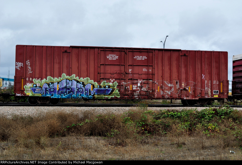 CRLE 19492 60-9 ft Double Door Excess Height Boxcar (side A)