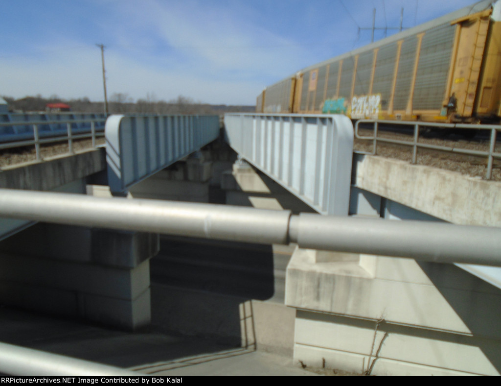 North Bound NS 8447 Double Stack Train over Schuyler Ave.