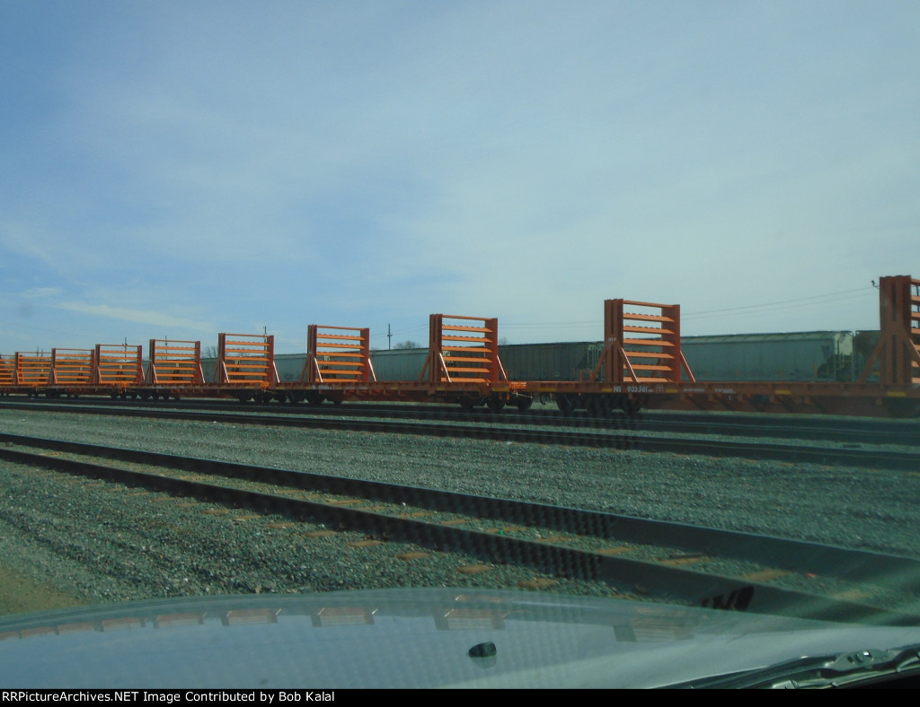 Lafayette NS Yard South Side of Town Welded Rail Carrier Cars