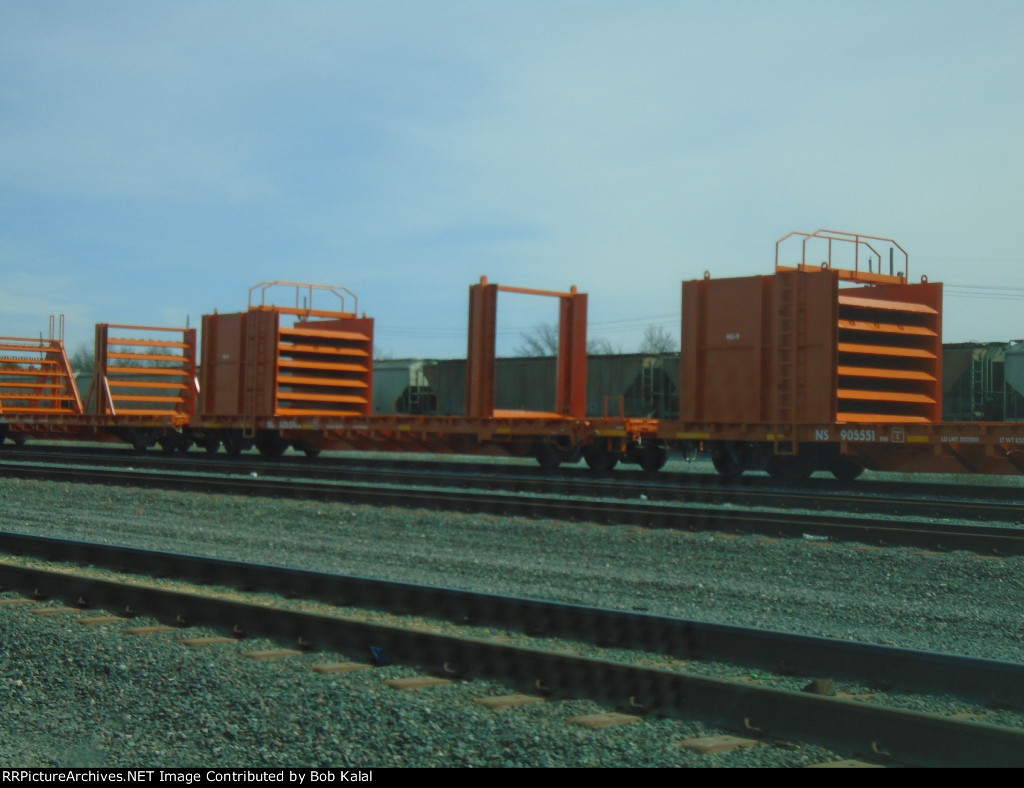 Lafayette NS Yard South Side of Town Welded Rail Carrier Cars