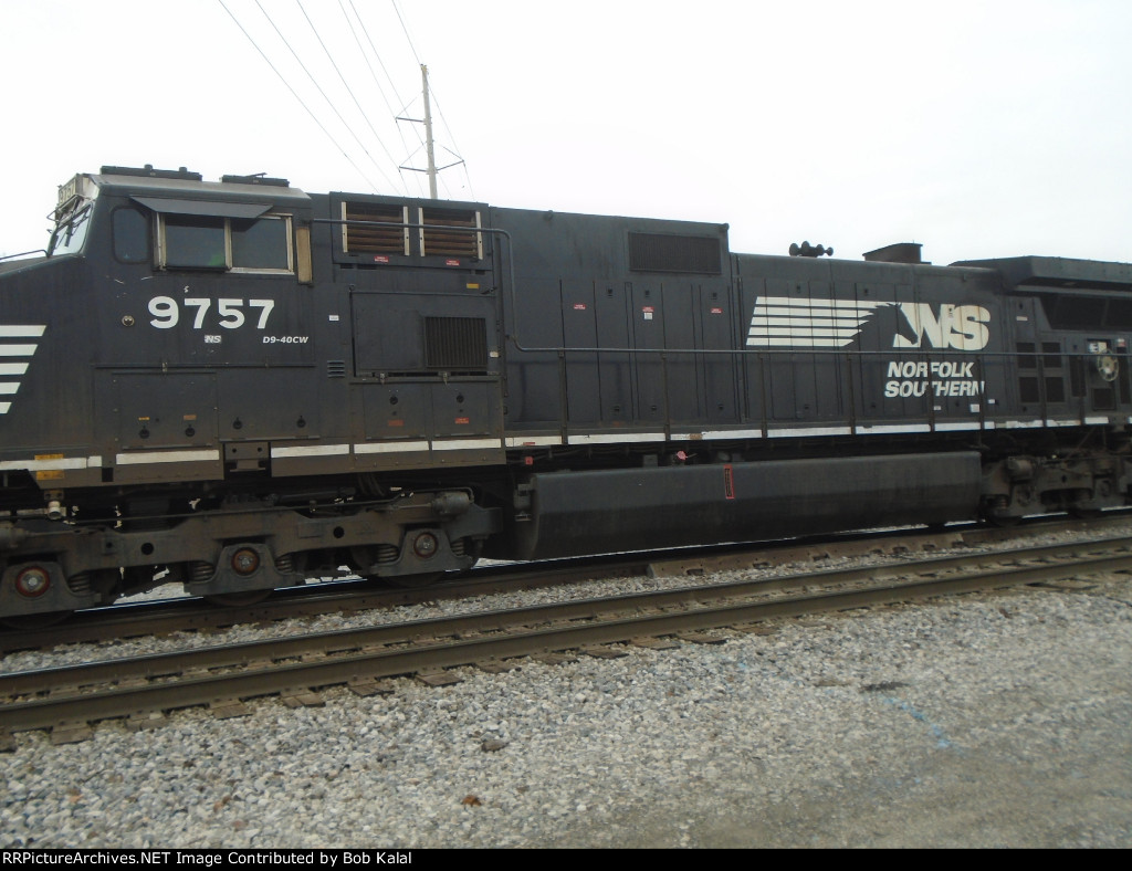 NS 9757 crosses Diamond Heading Eastbound
