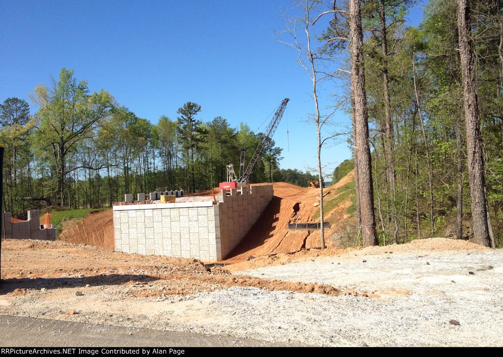 East and west side ramps are nearly ready for the overpass cross beams ...