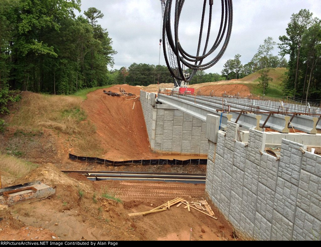 Overpass cross beams are in place at the McDuff Parkway overpass ...