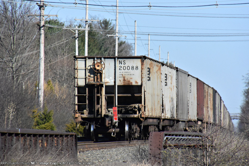 NS 20088 heads east with the rest of the gang.