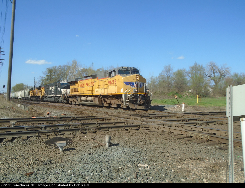 UP 9656 NS 6783 & UP 8509 Southbound