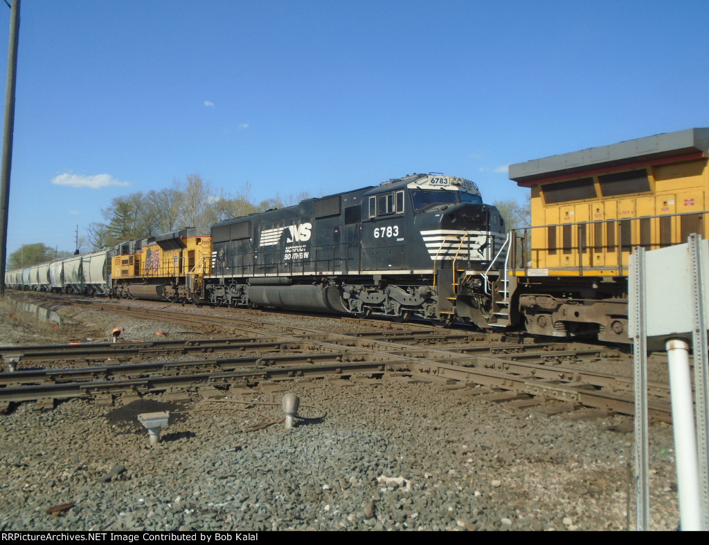 UP 9656 NS 6783 & UP 8509 Southbound