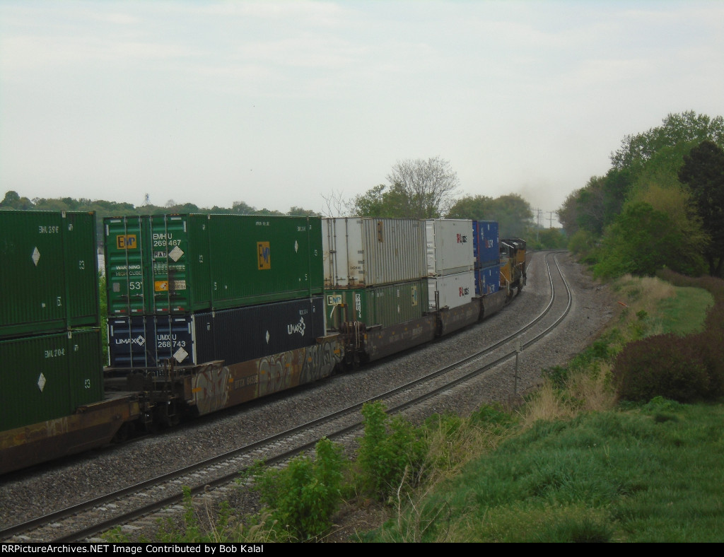 UP 6637 UP 8855 with UP 8557 UP 5982 bringing up the rear