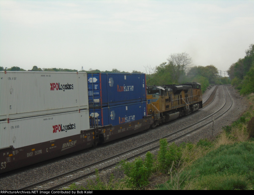 UP 6637 UP 8855 with UP 8557 UP 5982 bringing up the rear