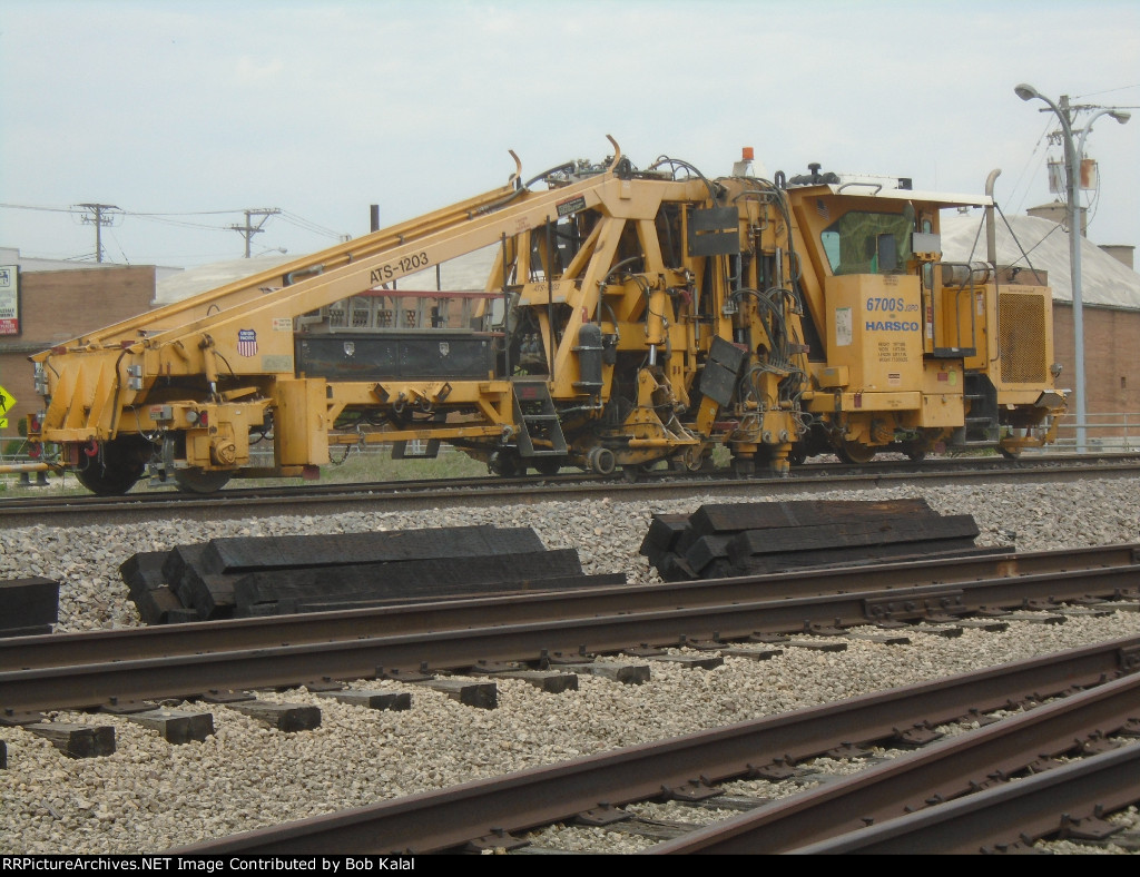 Track Equipment replacing & setting New Concrete Ties