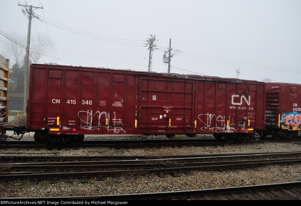 CN 415348 50-6 ft Single Door Boxcar (side A)