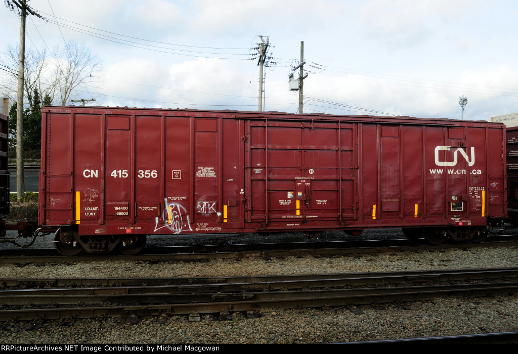CN 415356 50-6 ft Single Door Boxcar (side B)