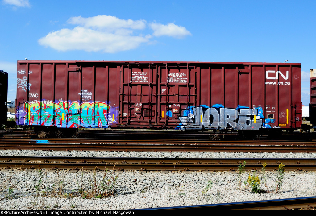 DWC 794058 60-9 ft Double Door Excess Height Boxcar CN RAIL (side B)
