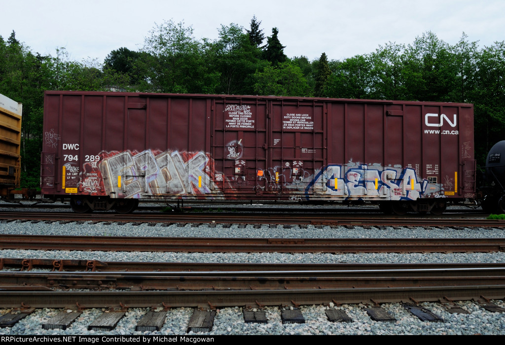 DWC 794289 60-9 ft Double Door Excess Height Boxcar CN RAIL (side A)