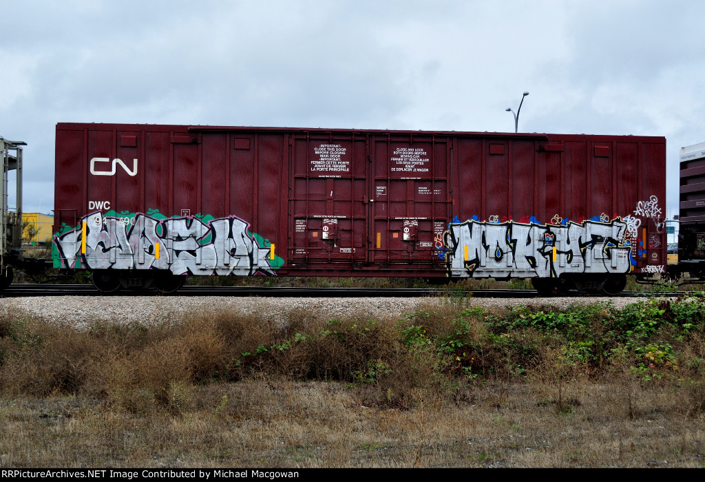 DWC 794490 60-9 ft Double Door Excess Height Boxcar CN RAIL (side A)