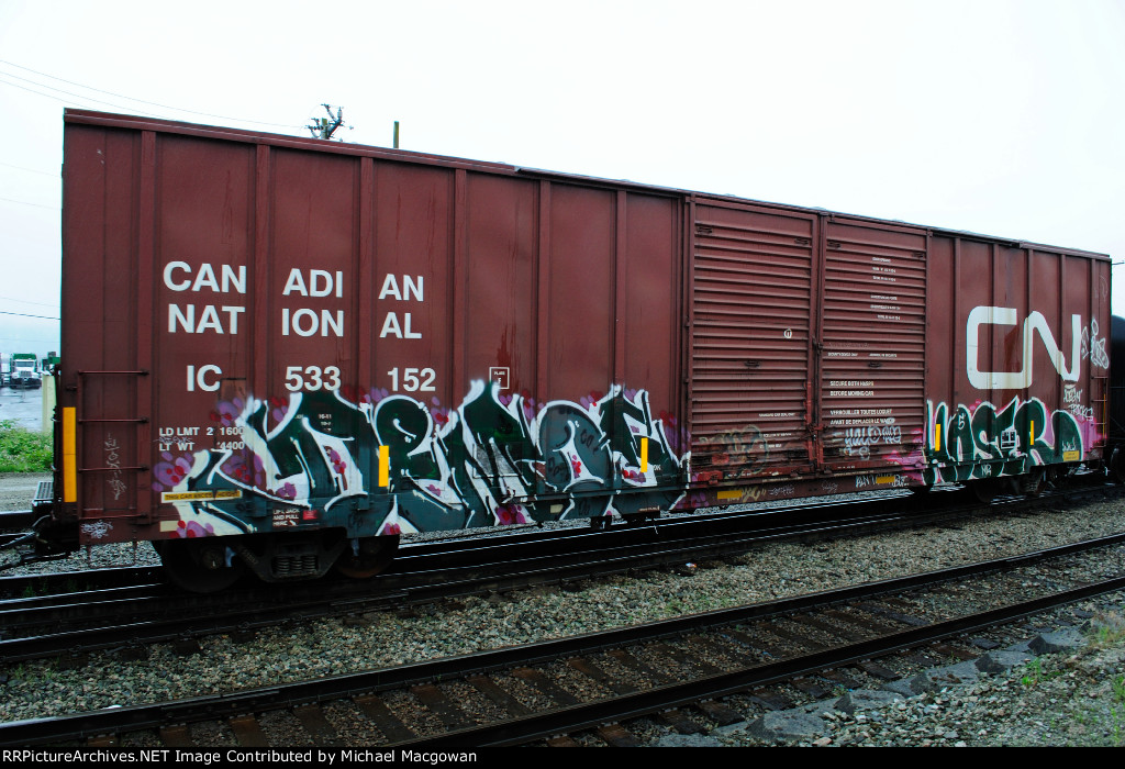 IC 533152 60-9 ft Double Door Excess Height Boxcar CN RAIL (side A)