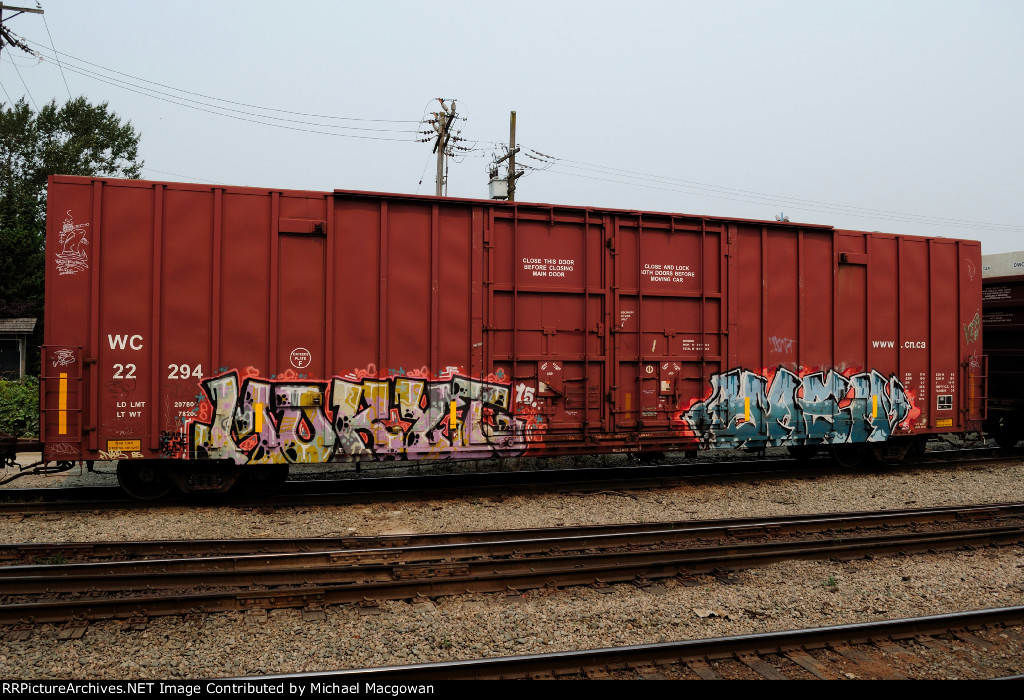 WC 22294 60-9 ft Double Door Excess Height Boxcar CN RAIL (side A)