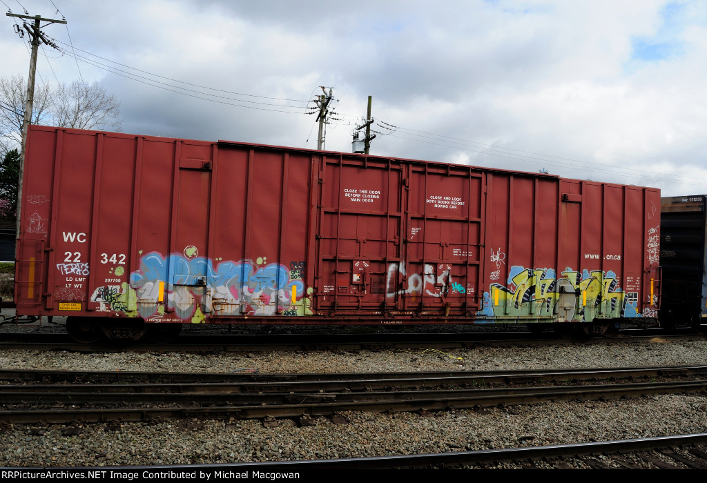 WC 22342 60-9 ft Double Door Excess Height Boxcar CN RAIL (side A)