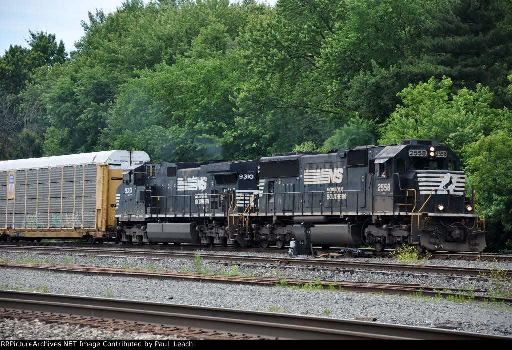 Eastbound vehicle train