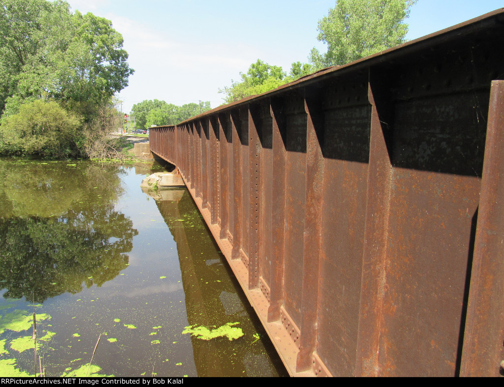 Wisconsin Central Railroad bridge looking north over Fond Du Lac River