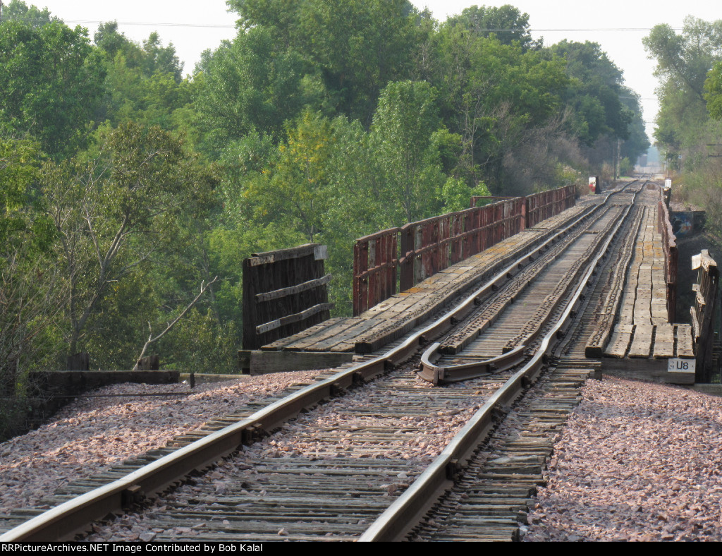 CN Trestle over Manitowoc River from Michigan Ave. Crossing