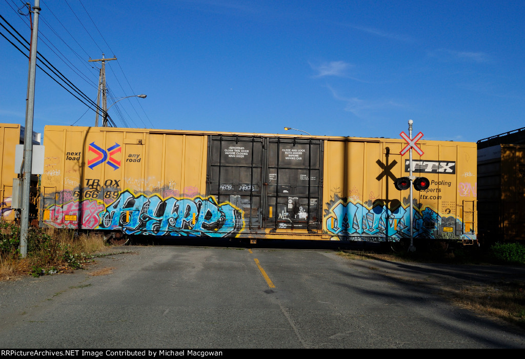 TBOX 666891 60-9 ft Double Door Excess Height Boxcar TTX (side B)