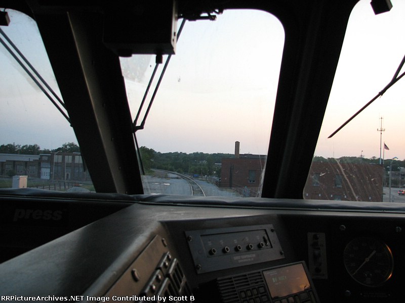 out the cab view from a METRA