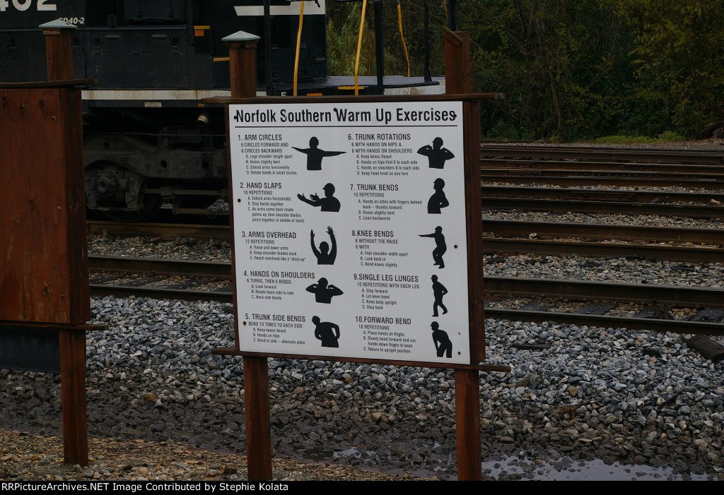 NS WARM UP EXERCISES SIGN