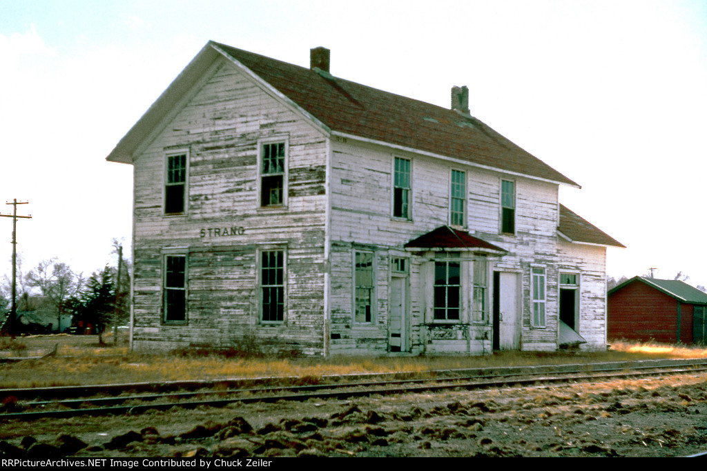 CB&Q Depot at Strang, Nebraska